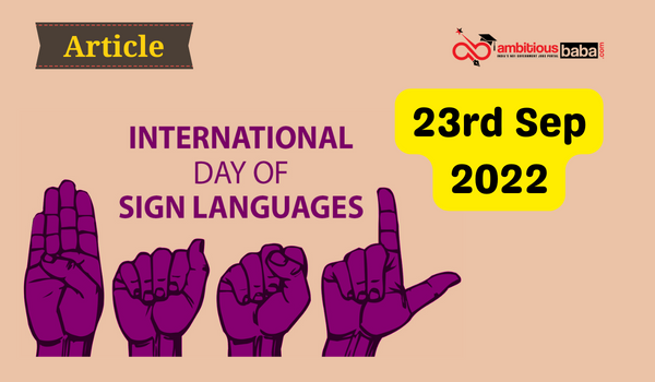 International Day of Sign Language - 23rd September