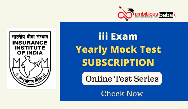 iii exam Yearly Subscription Online Mock Tests