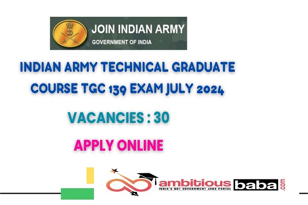 Indian Army Technical Graduate Courses TGC Recruitment