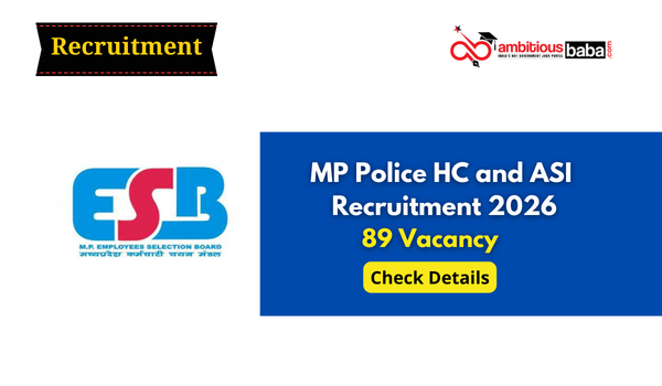 MP Police HC and ASI Recruitment 2026