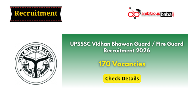 UPSSSC Vidhan Bhawan Guard / Fire Guard Recruitment 2026